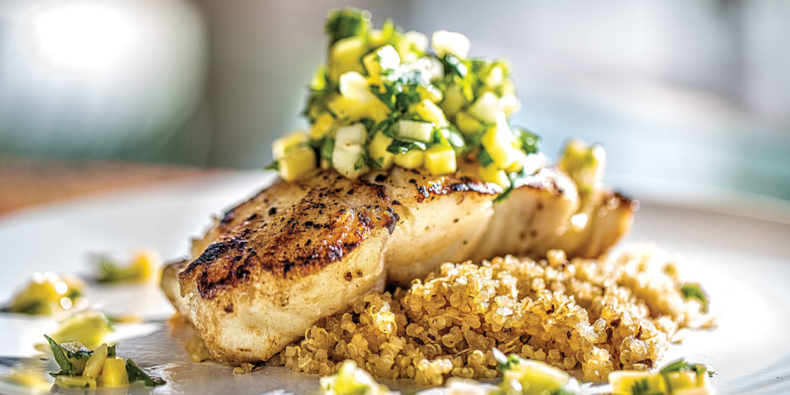 Pan-Seared Florida Gulf Grouper Recipe with Coconut Quinoa