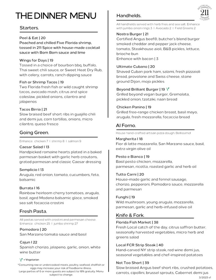 211 Restaurant and Lounge: Downtown Tampa’s Newest Foodie Destination ...