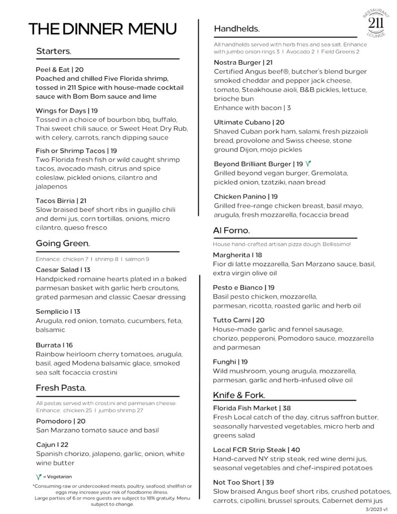 211 Restaurant and Lounge: Downtown Tampa’s Newest Foodie Destination ...